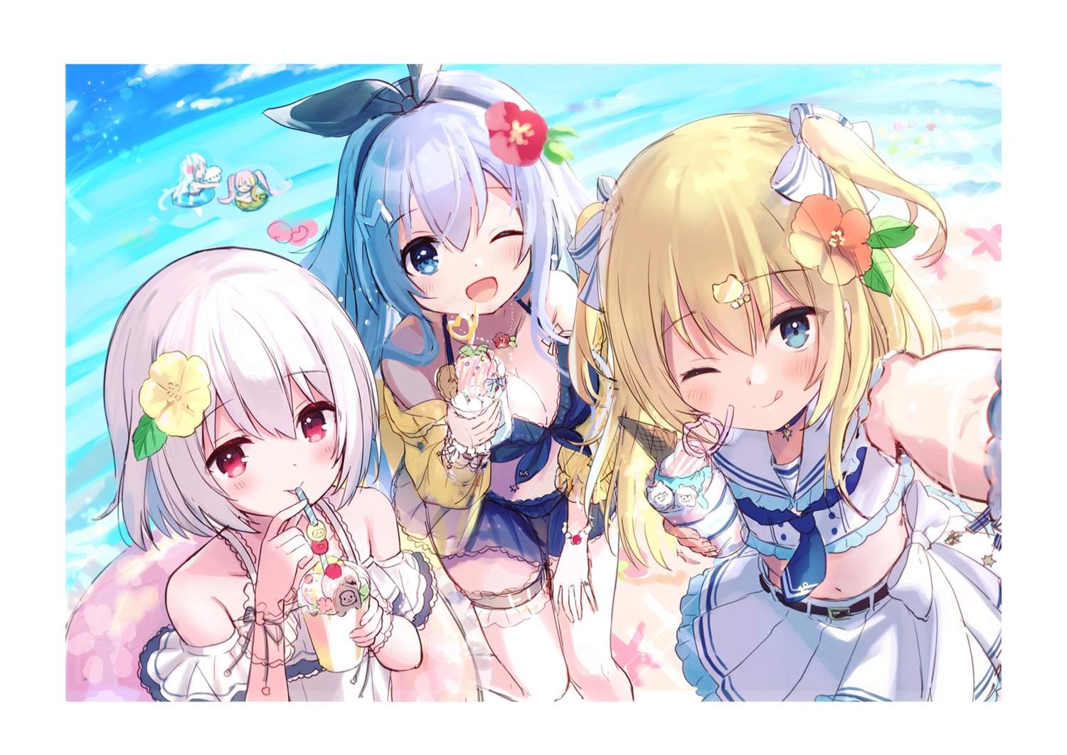 kon hoshiro emori miku project emori el emori miku bikini digital version garter open shirt ...